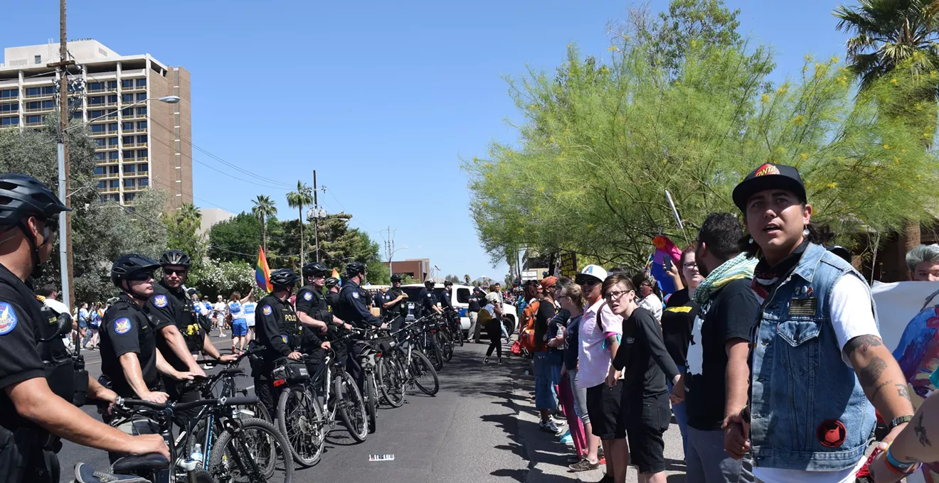 LGBTQ Activists Block Route of Phoenix Pride Parade | Phoenix New Times
