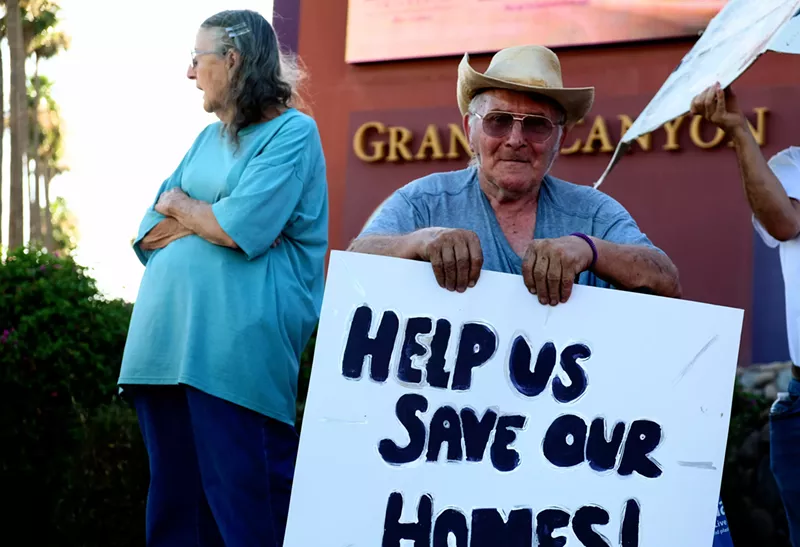 Residents of Trailer Park Protest Grand Canyon University's Eviction ...
